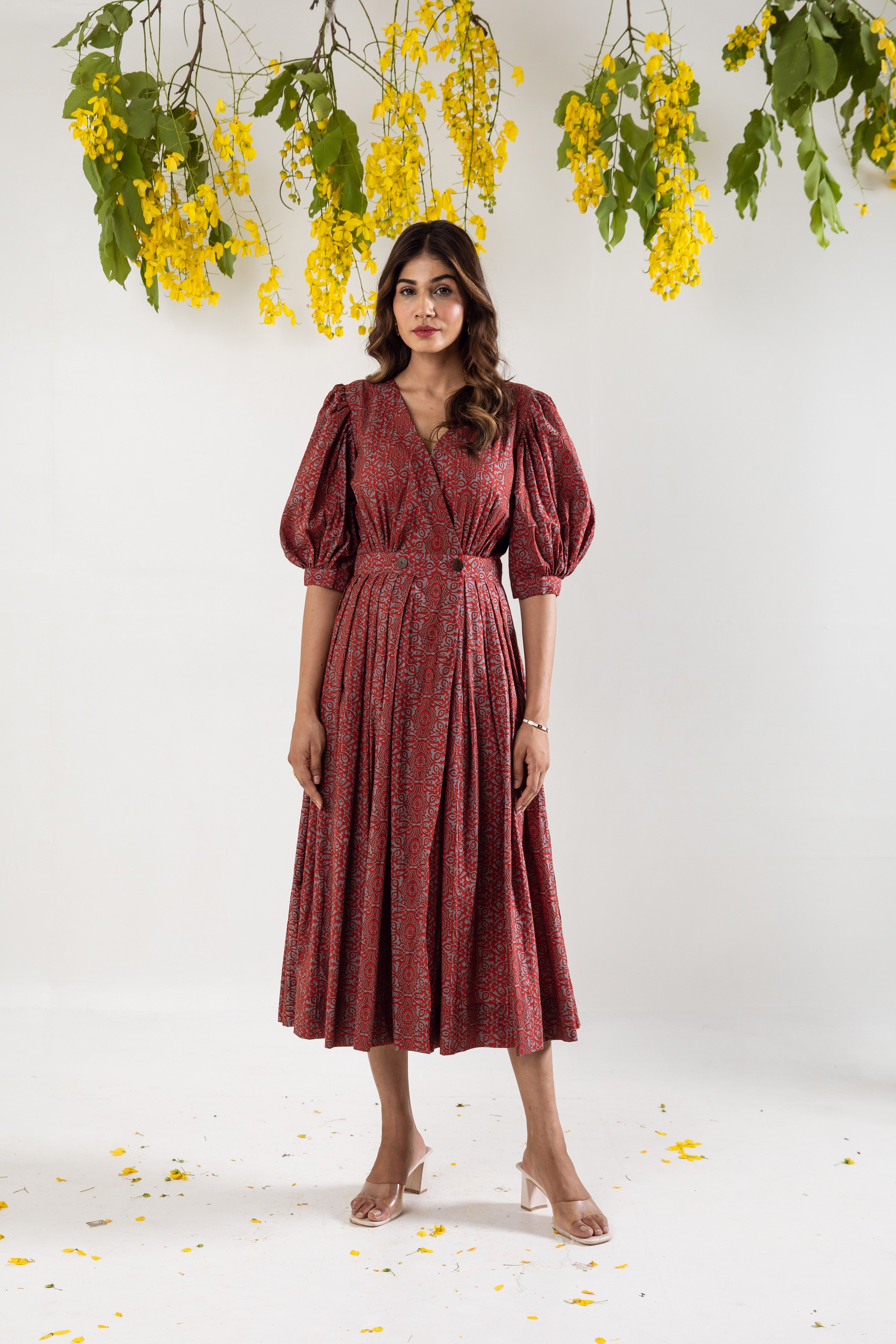 Maroon Wrap dress – rivaajclothing