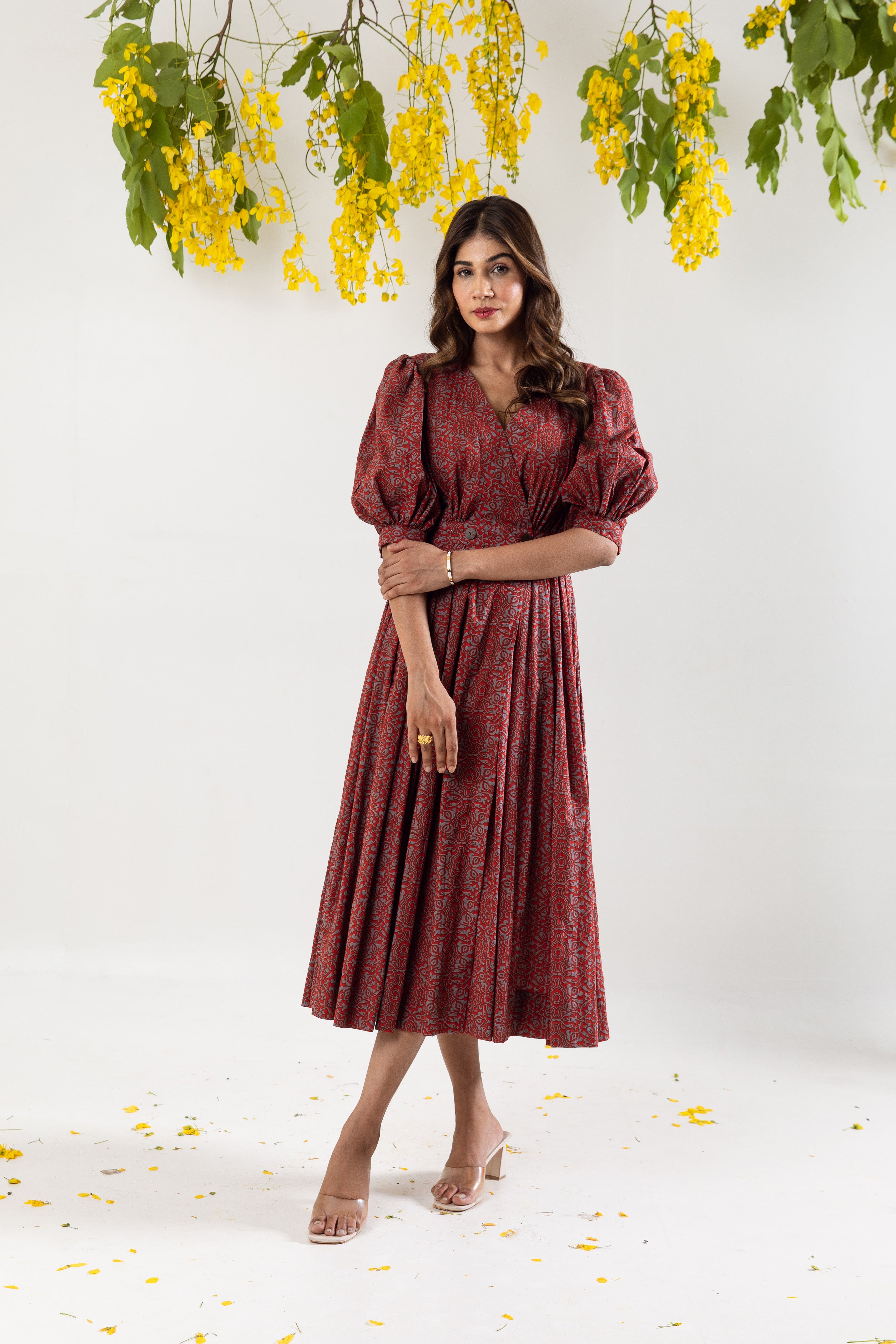Maroon Wrap dress – rivaajclothing
