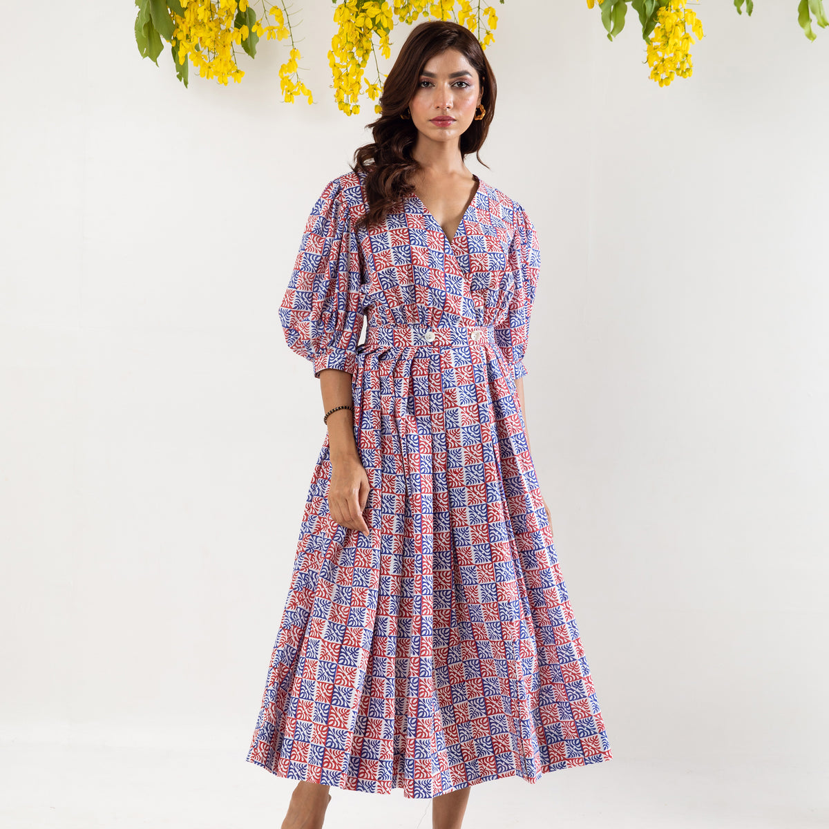 Mosaic Wrap dress – rivaajclothing