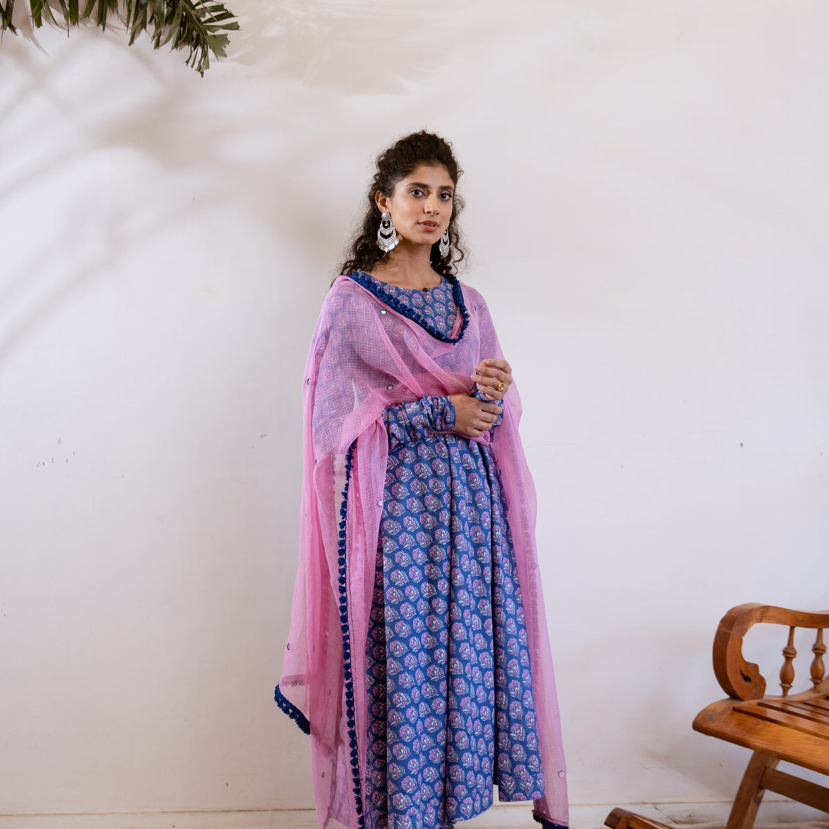 Bagh Blue Anarkali set – rivaajclothing